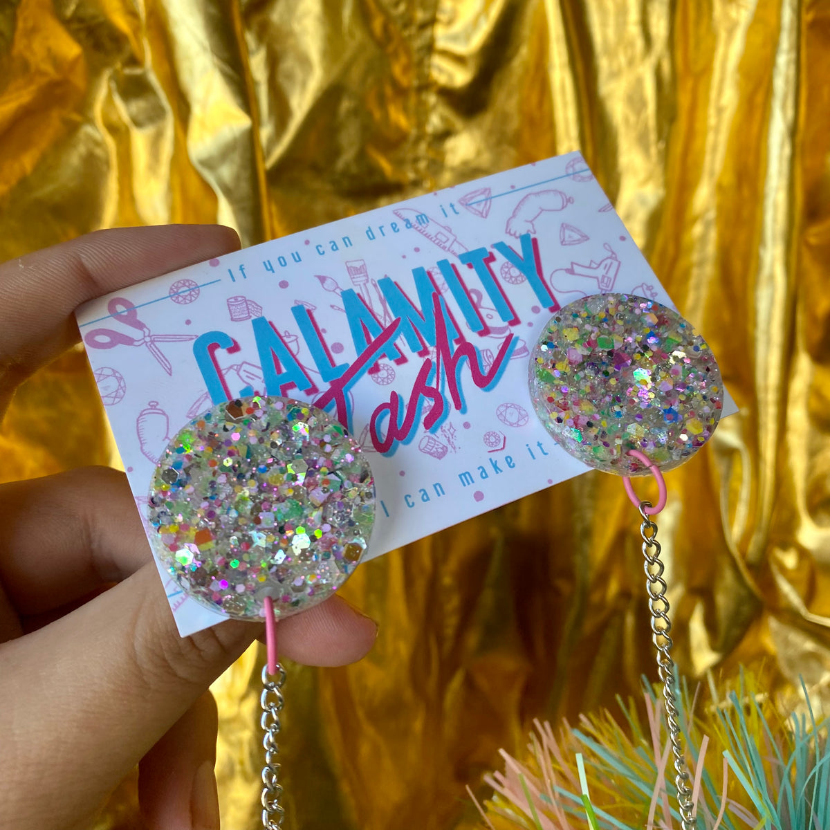 Pastel Tinsel Poms – Calamity Tash